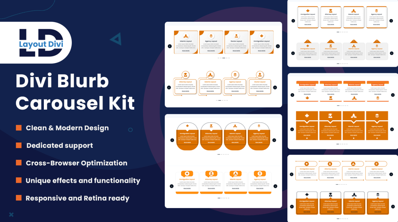 Divi Modules UI Kit - Divi Layouts Demos