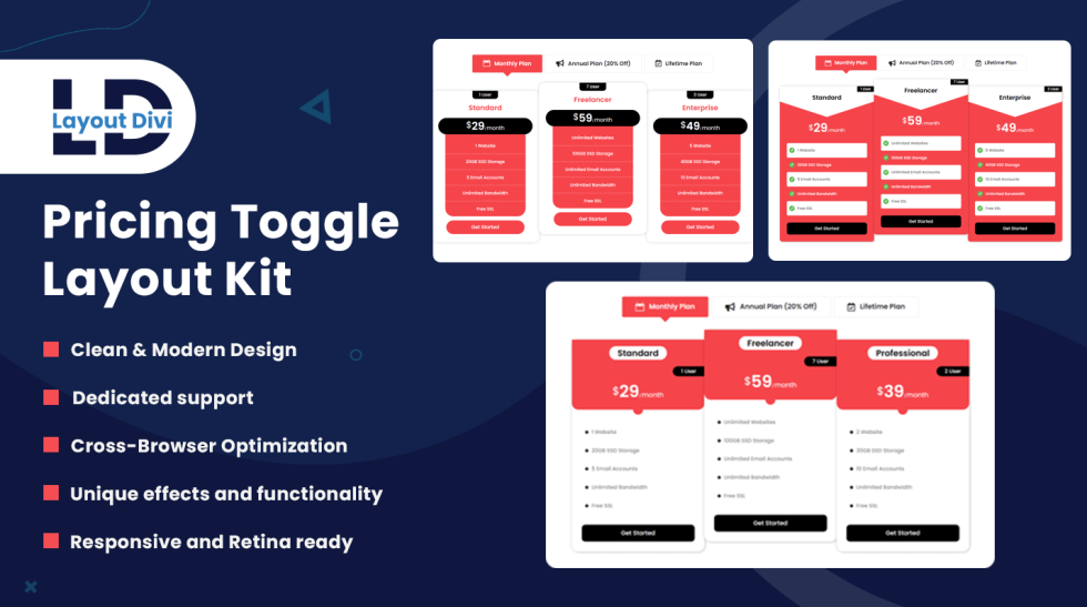 Divi Modules UI Kit - Divi Layouts Demos