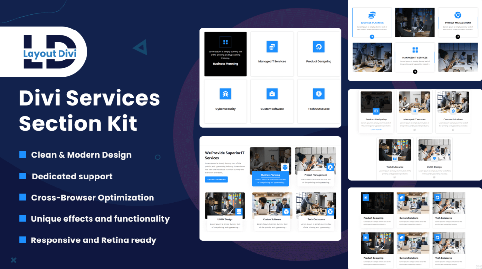 Divi Modules UI Kit - Divi Layouts Demos