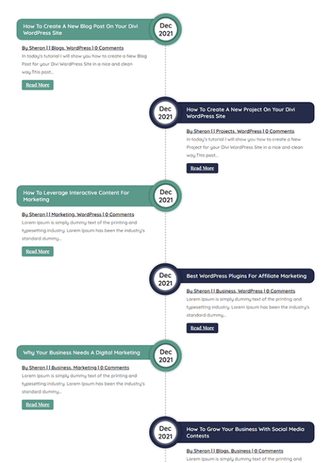 Divi Blog Module Timeline Layouts Pack - Divi Layouts Divi Blog Module Timeline Layouts Pack - Divi Layouts