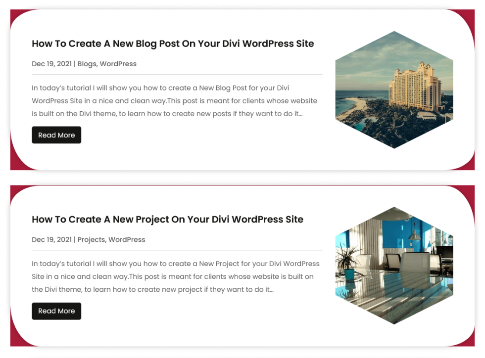 Blog List View Style Sections – Divi Layout Pack - Divi Layouts Demos