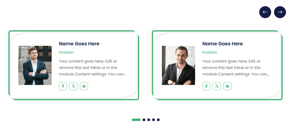 Team Carousel Layouts for Divi - Divi Layouts Demos