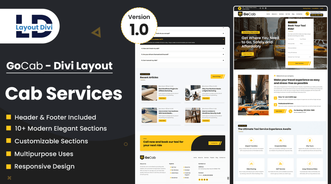 Divi Infinite | Multi-Category Layout Pack - Divi Layouts Demos