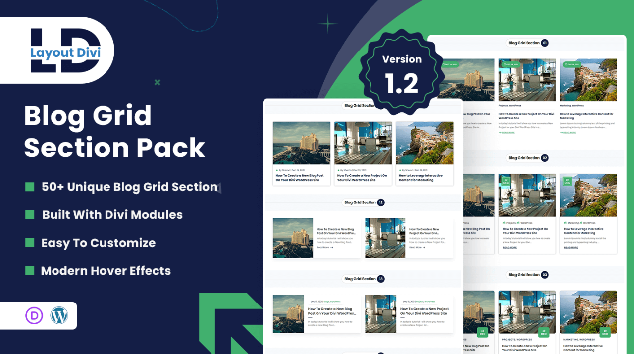 Divi Modules UI Kit - Divi Layouts Demos